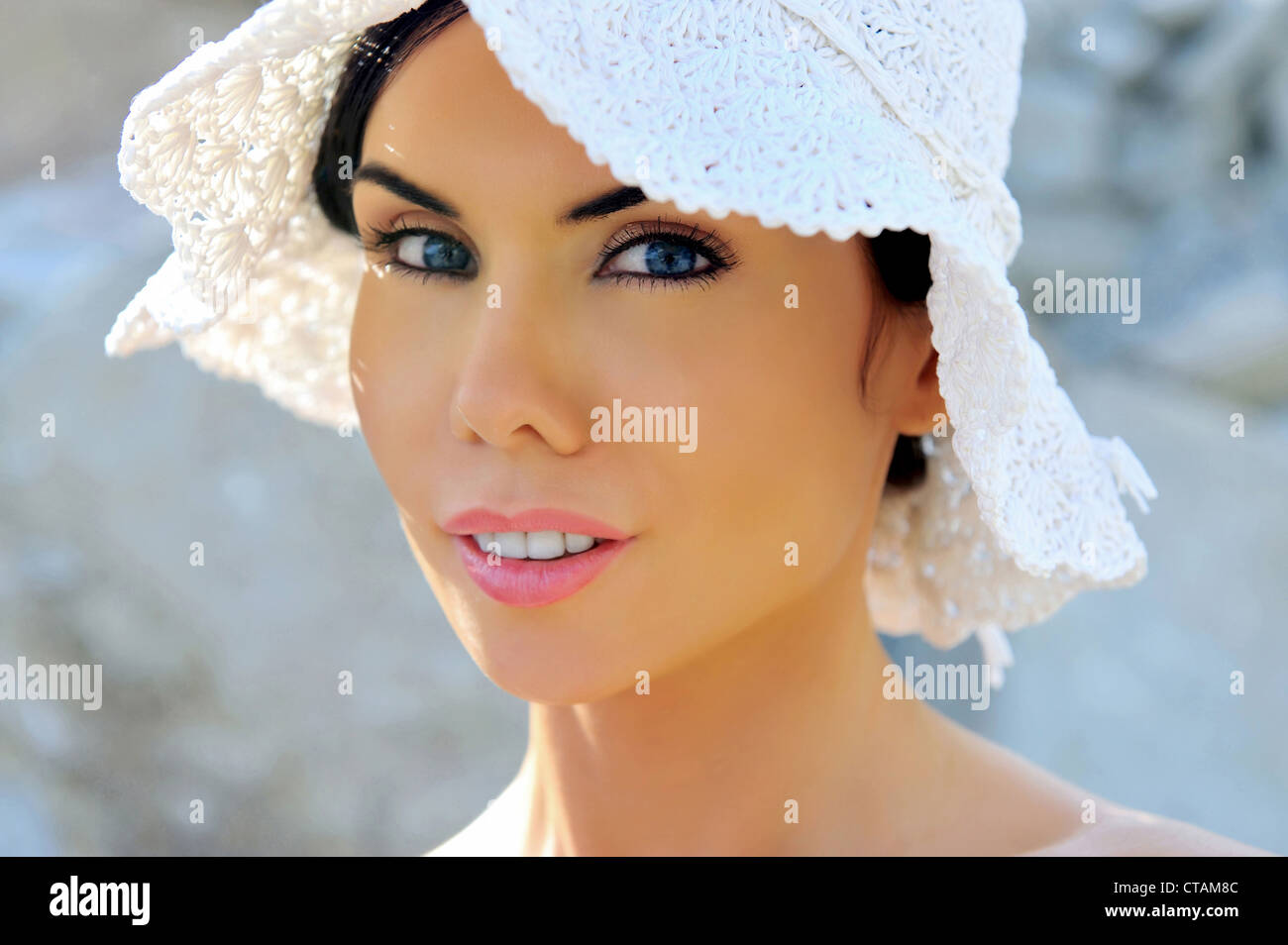 attractive, beauty, elegance, face, girl, summer, hat, women ...