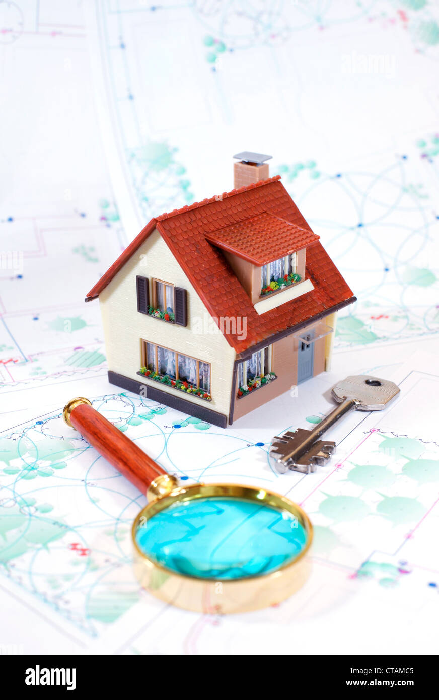 Two-storeyed small house Stock Photo - Alamy
