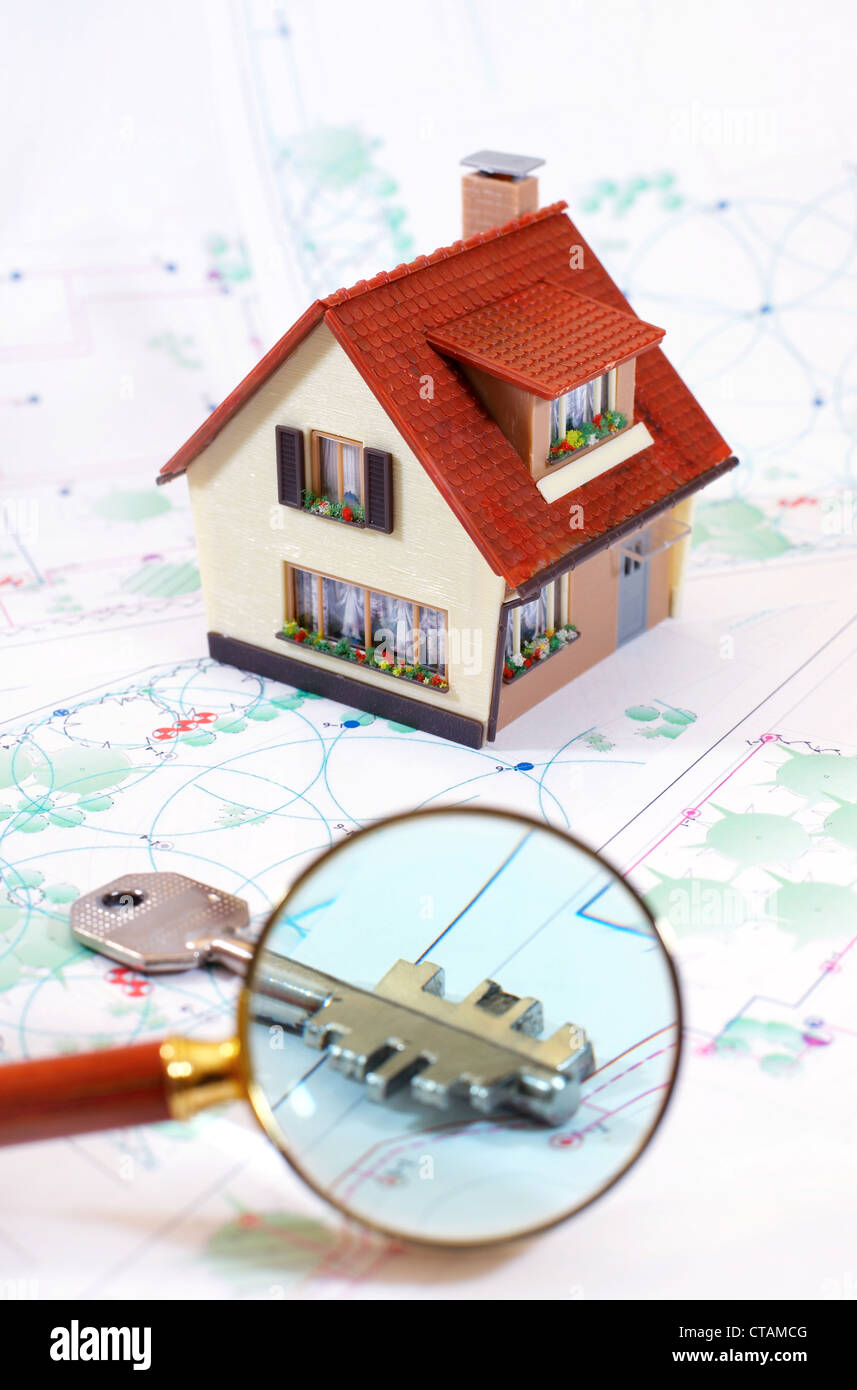 Two-storeyed small house Stock Photo - Alamy