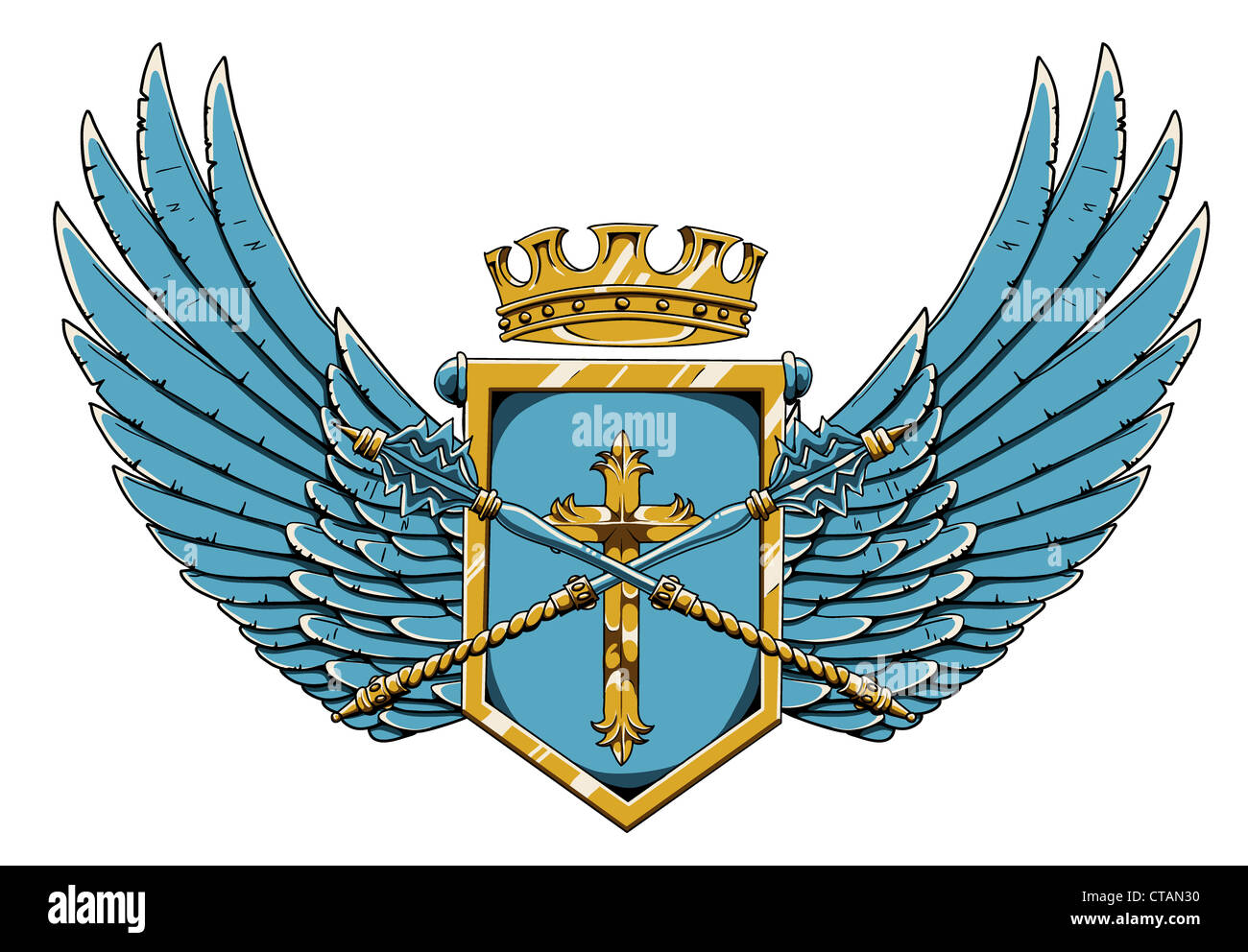 Wings crest hi-res stock photography and images - Alamy