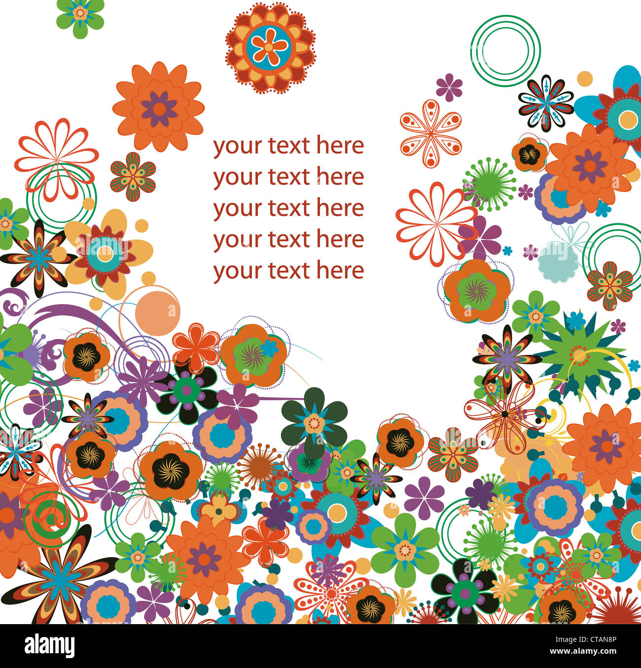 spring floral background vector illustration Stock Photo - Alamy