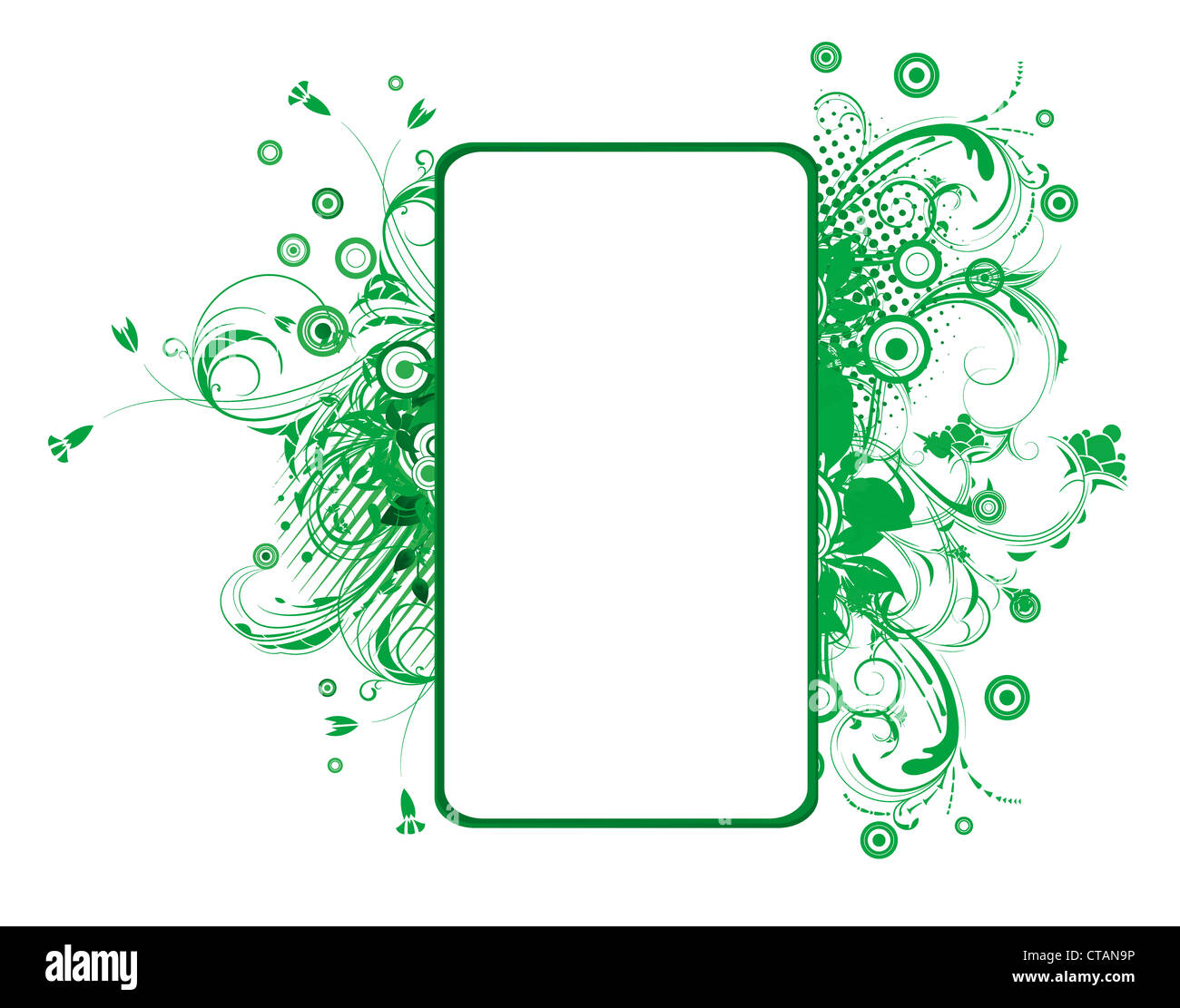 abstract illustration of a frame with floral Stock Photo - Alamy