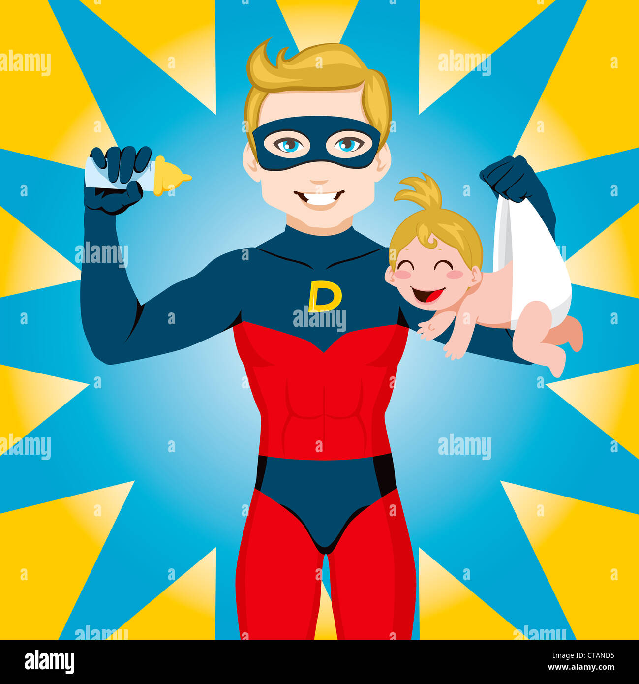 Cartoon illustration milk super hero hi-res stock photography and ...