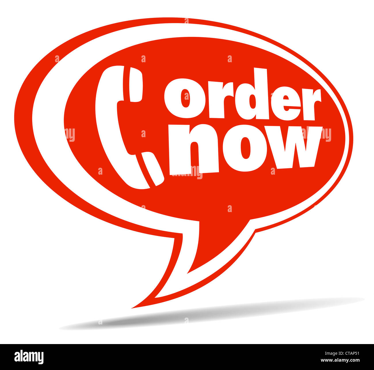 Call now, Order now speech bubbles Stock Photo - Alamy