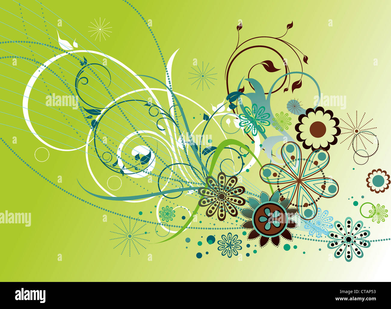 abstract floral background vector illustration Stock Photo - Alamy