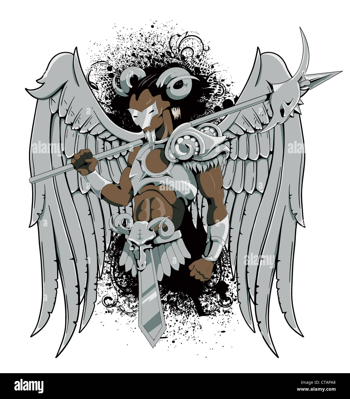 Warrior illustration Cut Out Stock Images & Pictures - Alamy