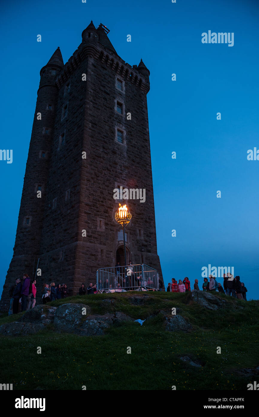 Diamond Jubilee Beacon at Scrabo Tower Stock Photo - Alamy
