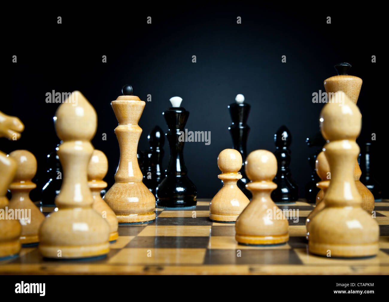 play chess on a white background Stock Photo - Alamy