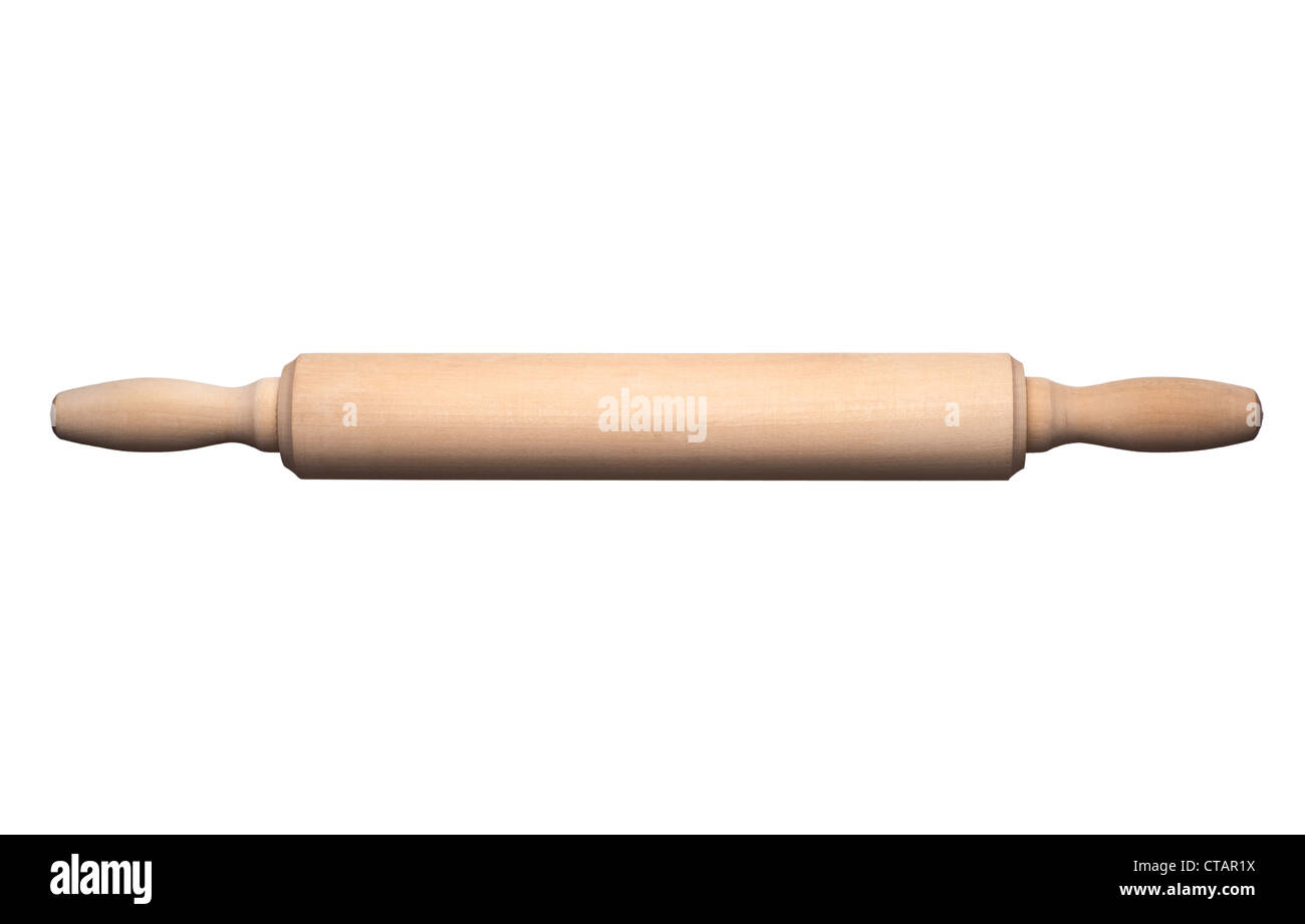 Rolling pin, isolated on white background Stock Photo - Alamy