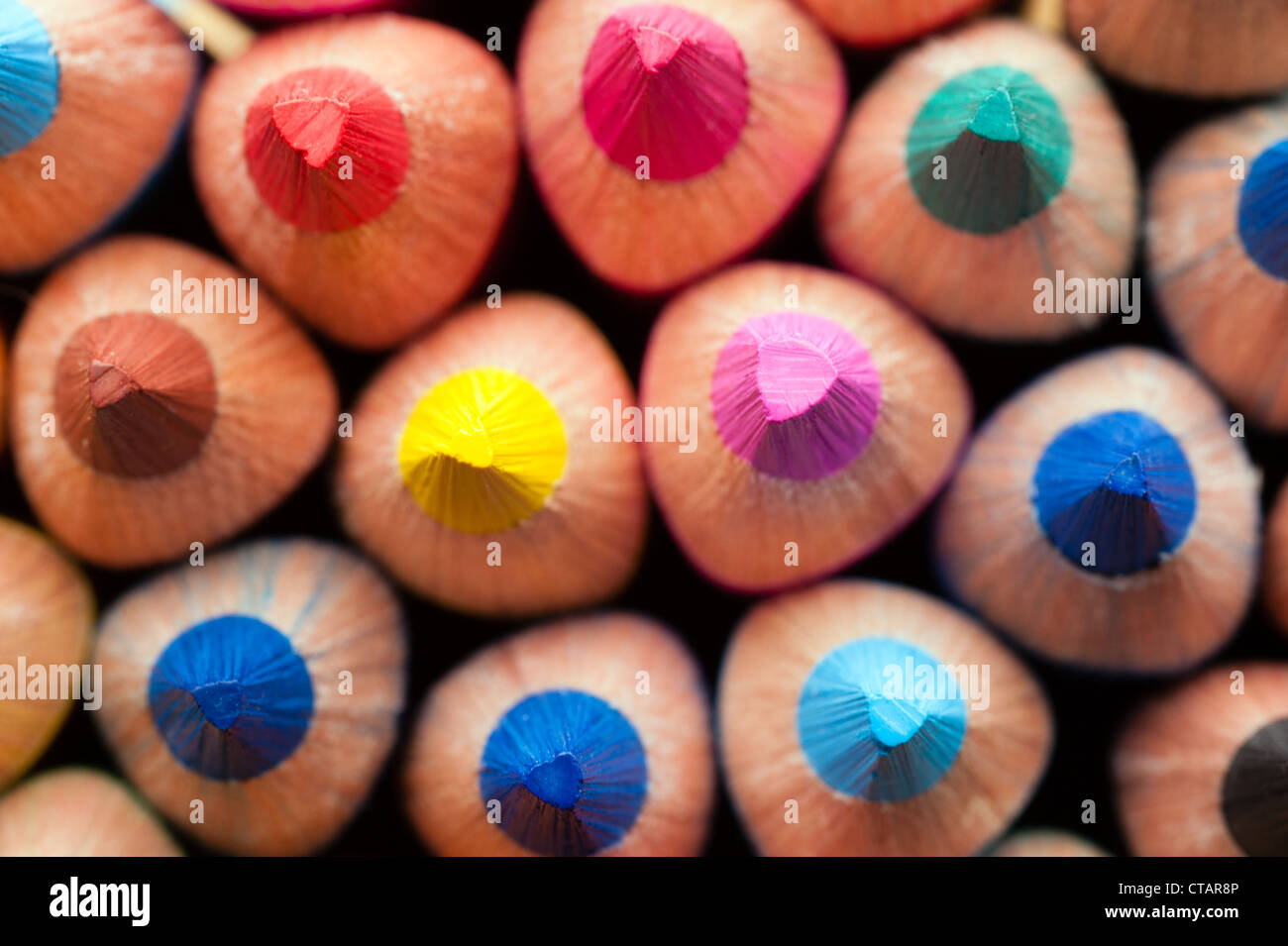 Group of multicolor pencils, close-up shot Stock Photo - Alamy