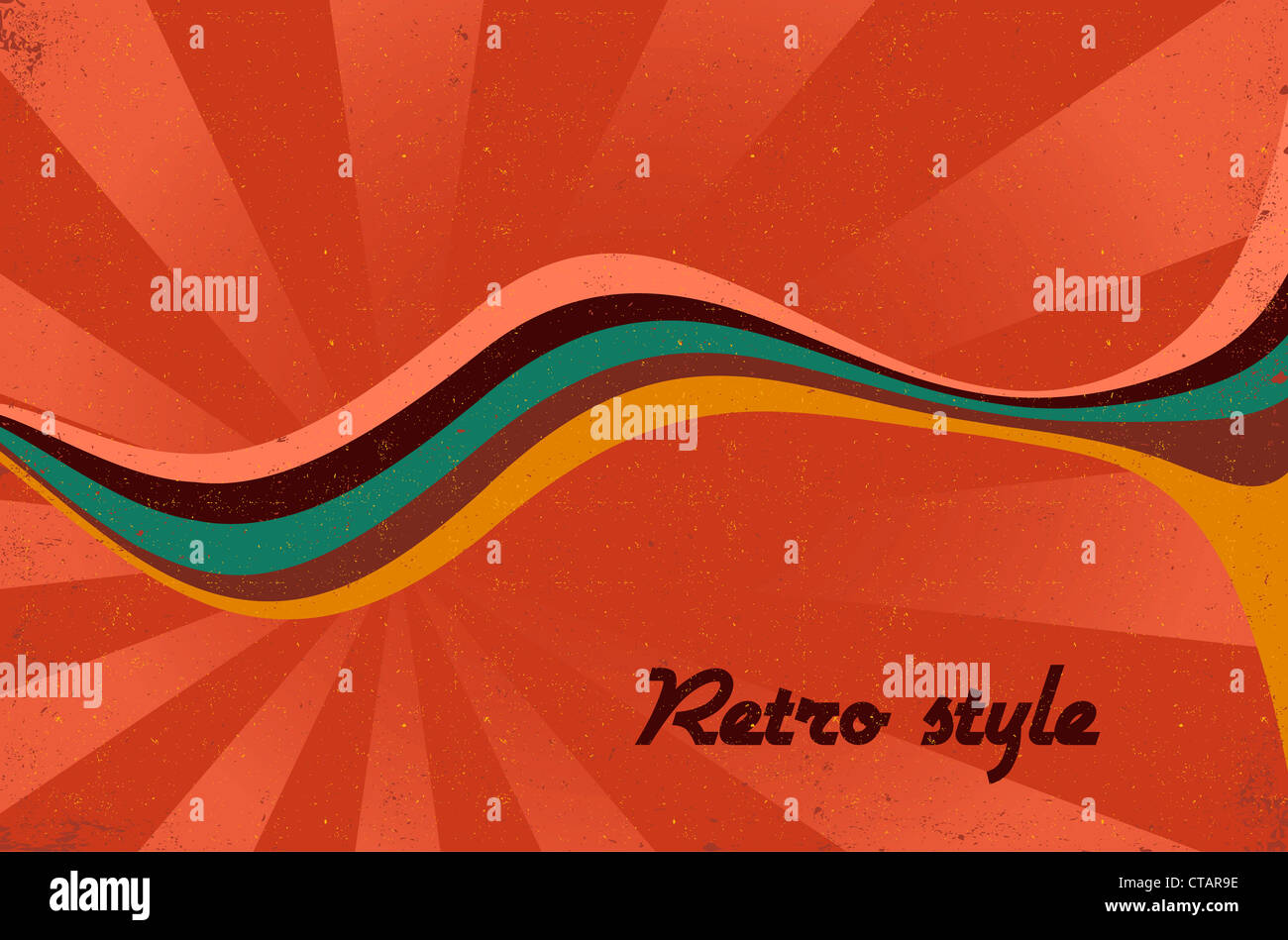 retro music poster with wave Stock Photo - Alamy
