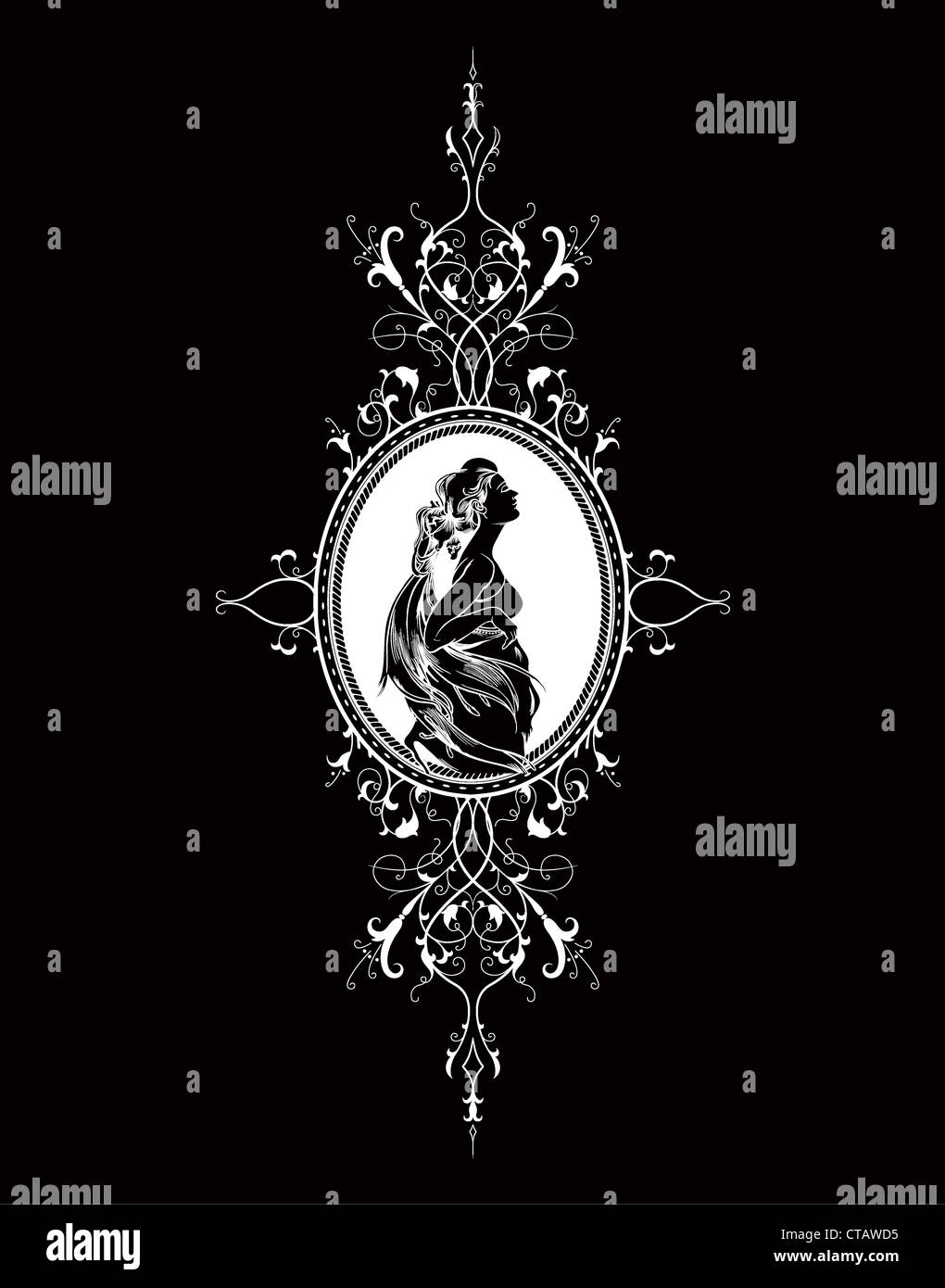 Elegant lady frame hi-res stock photography and images - Alamy