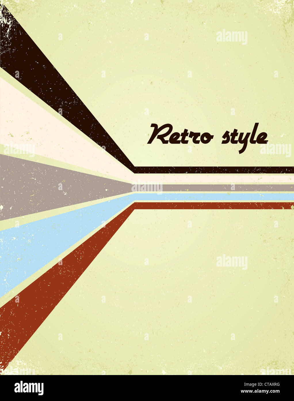 vector retro poster with wave Stock Photo - Alamy