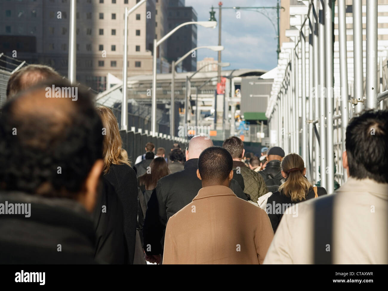 A crowd of commuters walking in lower Manhattan, NYC Stock Photo - Alamy