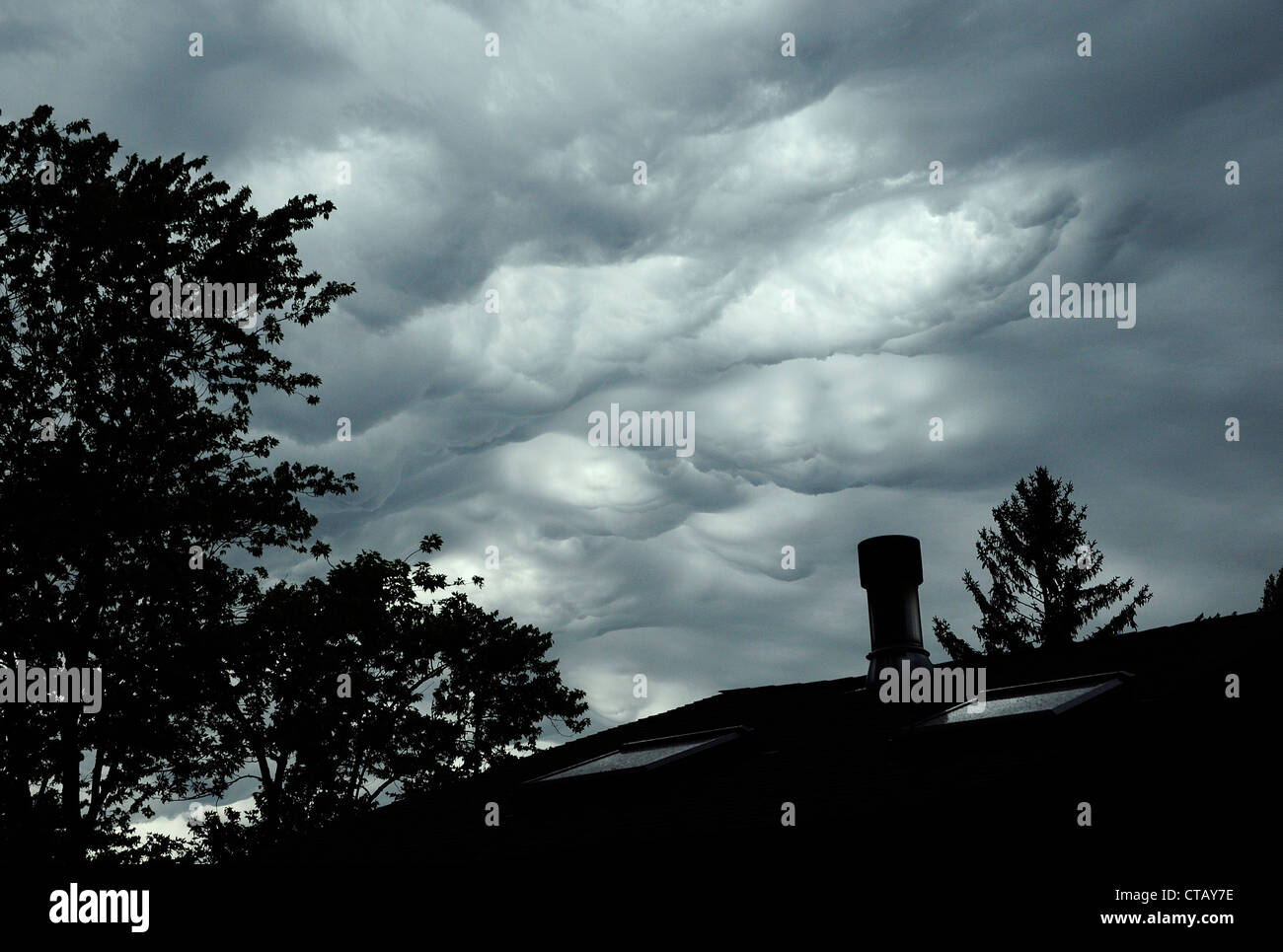Dark rolling clouds accompany a cold front moving above Stock Photo - Alamy