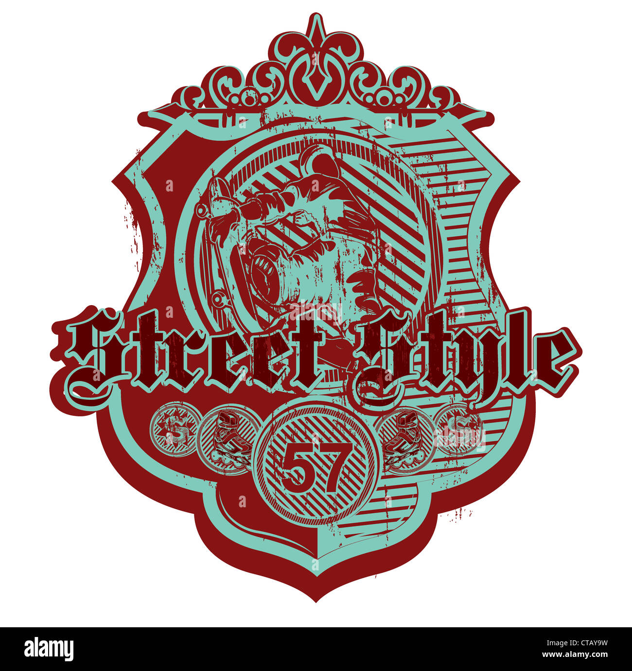 grunge urban label vector illustration Stock Photo - Alamy