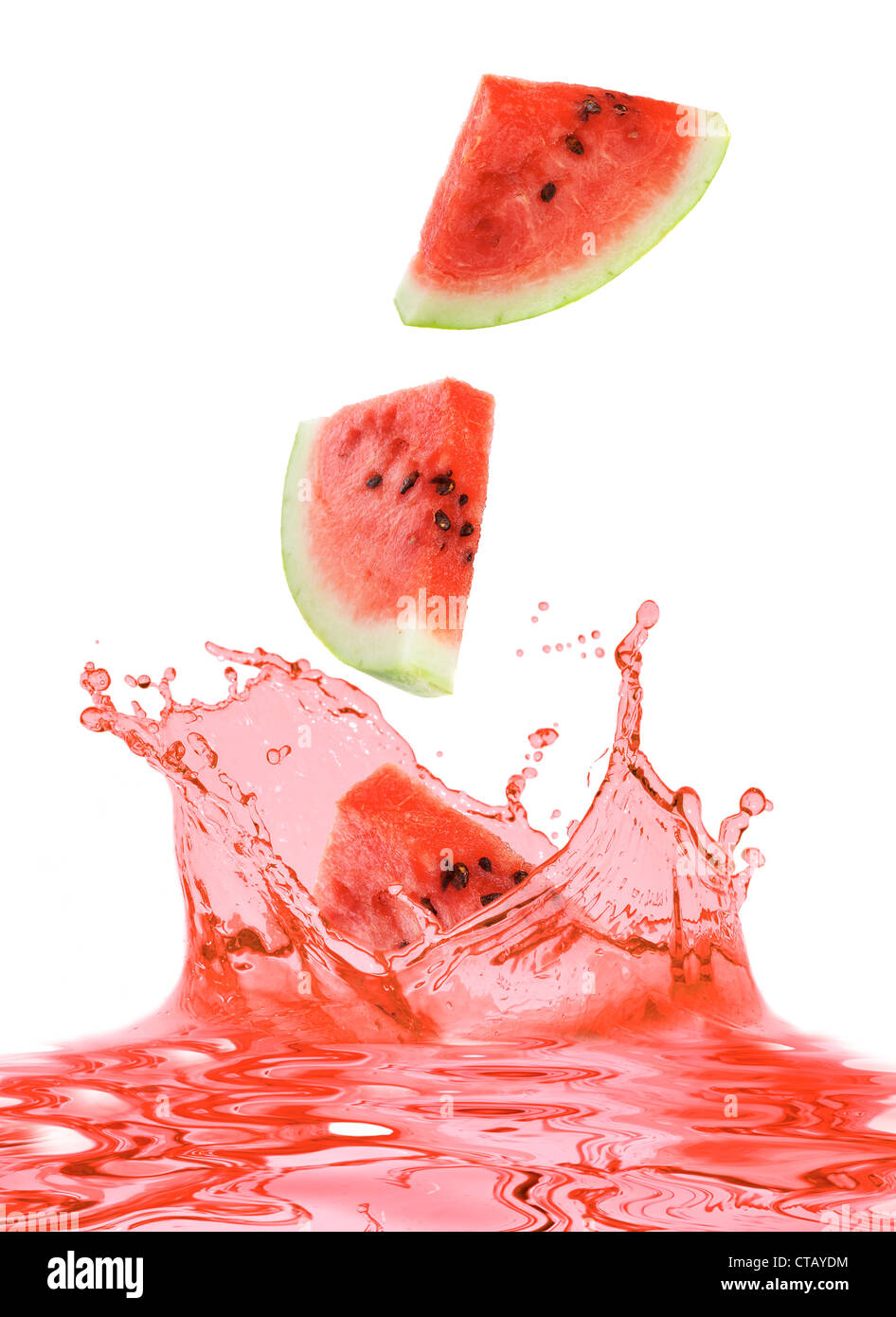The watermelon falls in own juice Stock Photo - Alamy