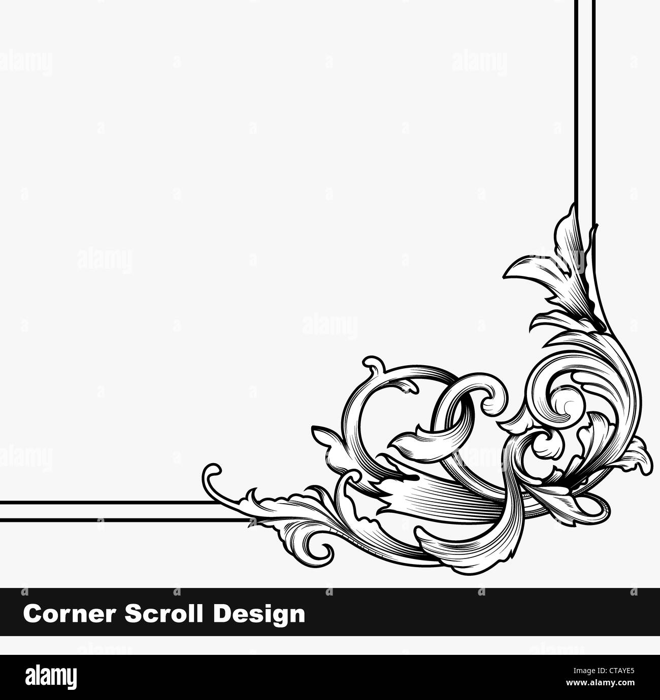 Modern Corner Scroll Design