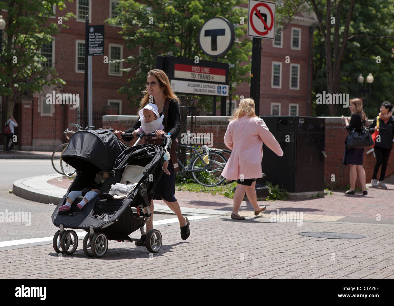 Mother carries baby stroller hi-res stock photography and images - Alamy