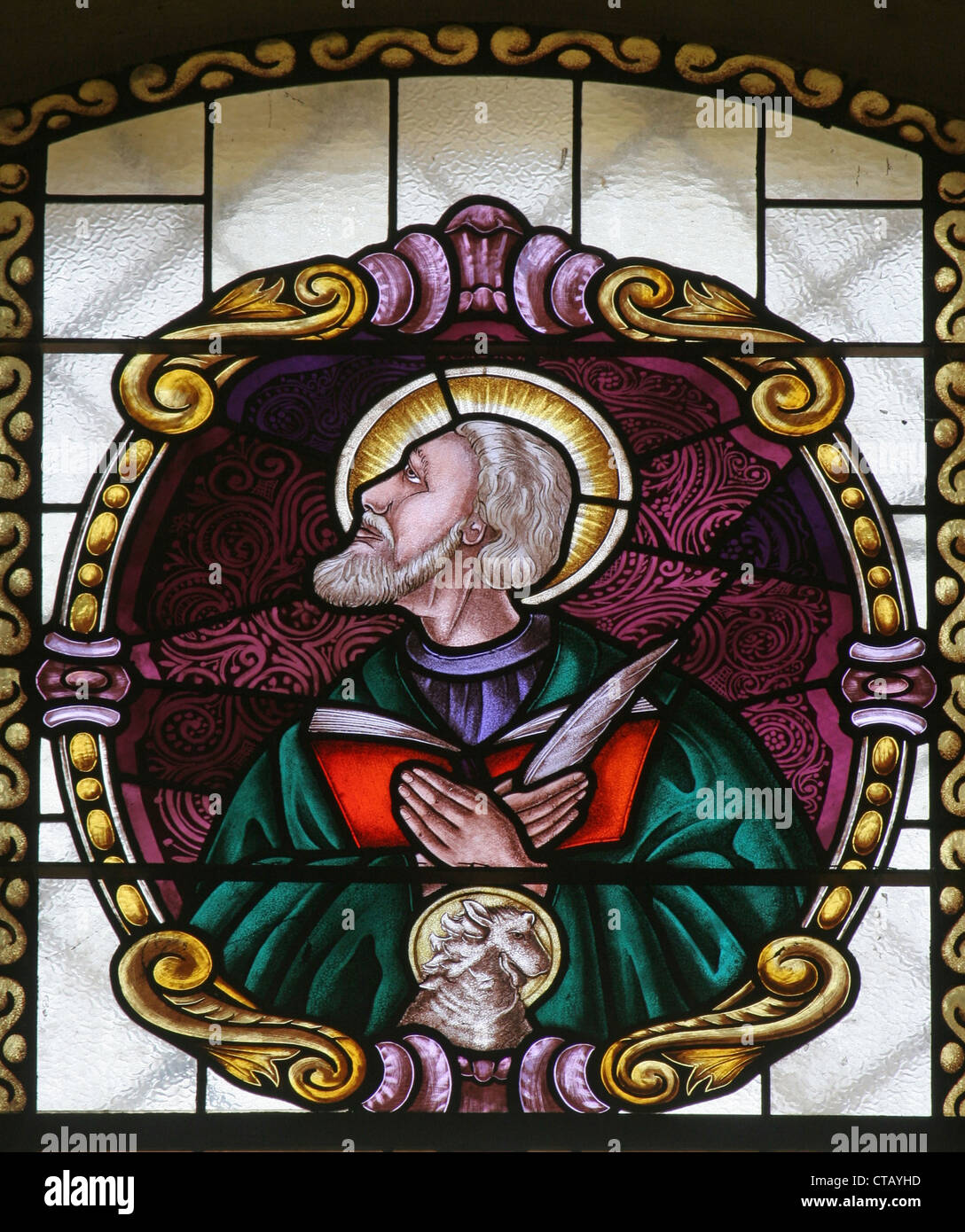 Saint mark symbol stained glass hi-res stock photography and images - Alamy