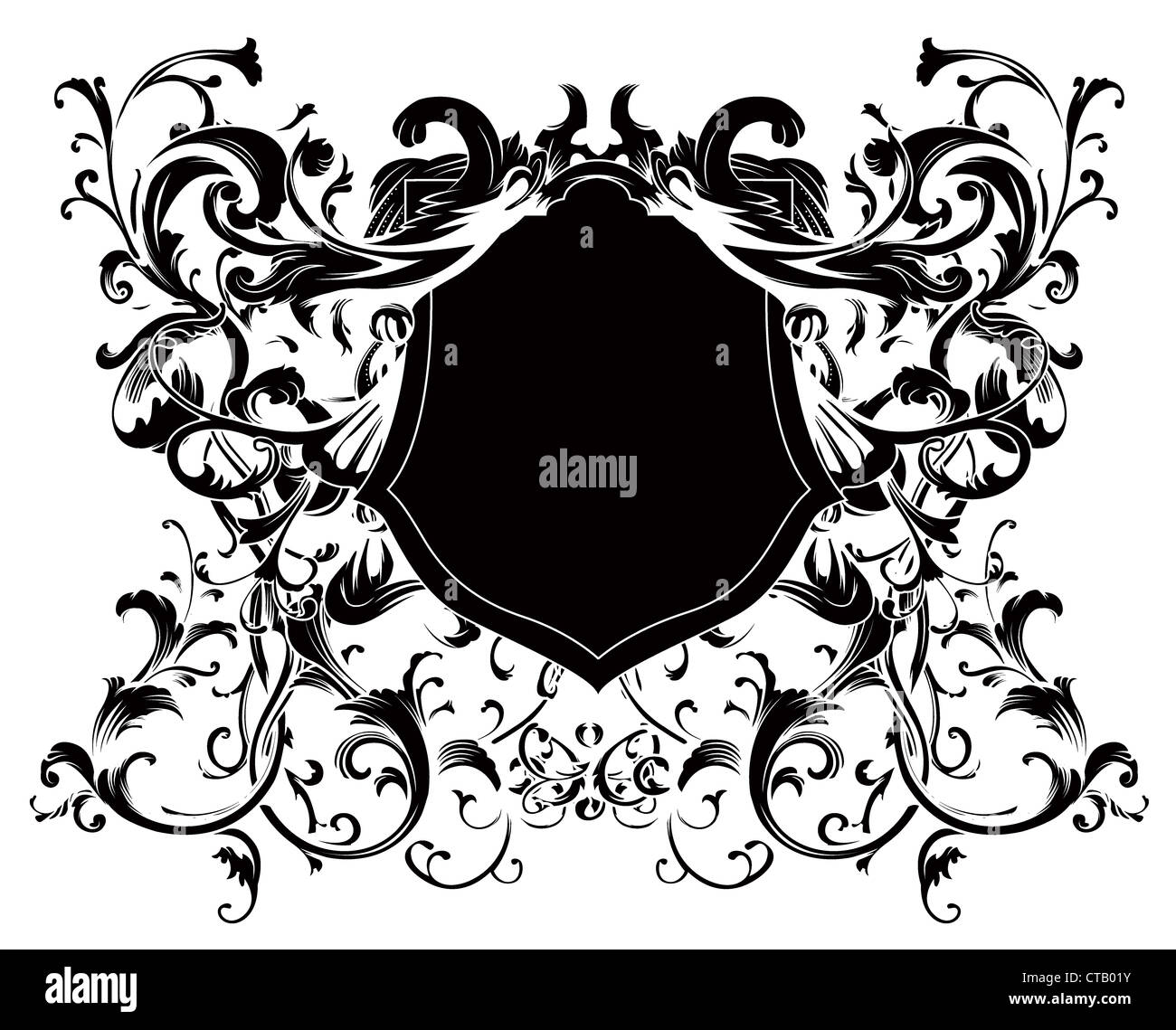 vintage floral frame Stock Photo - Alamy