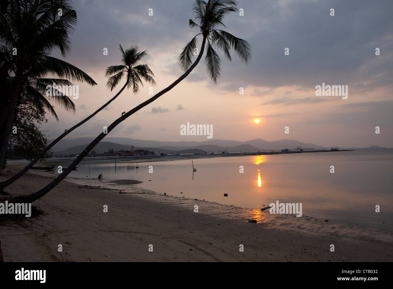 Sunset at the Big Buddha Beach, Koh Samui Island, Surat Thani Province ...
