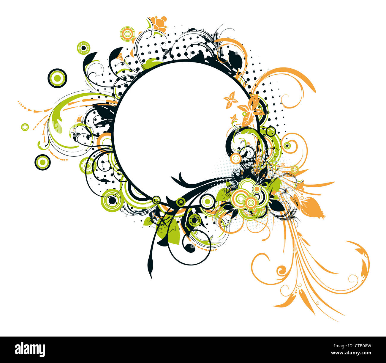 abstract illustration of a frame with floral Stock Photo - Alamy