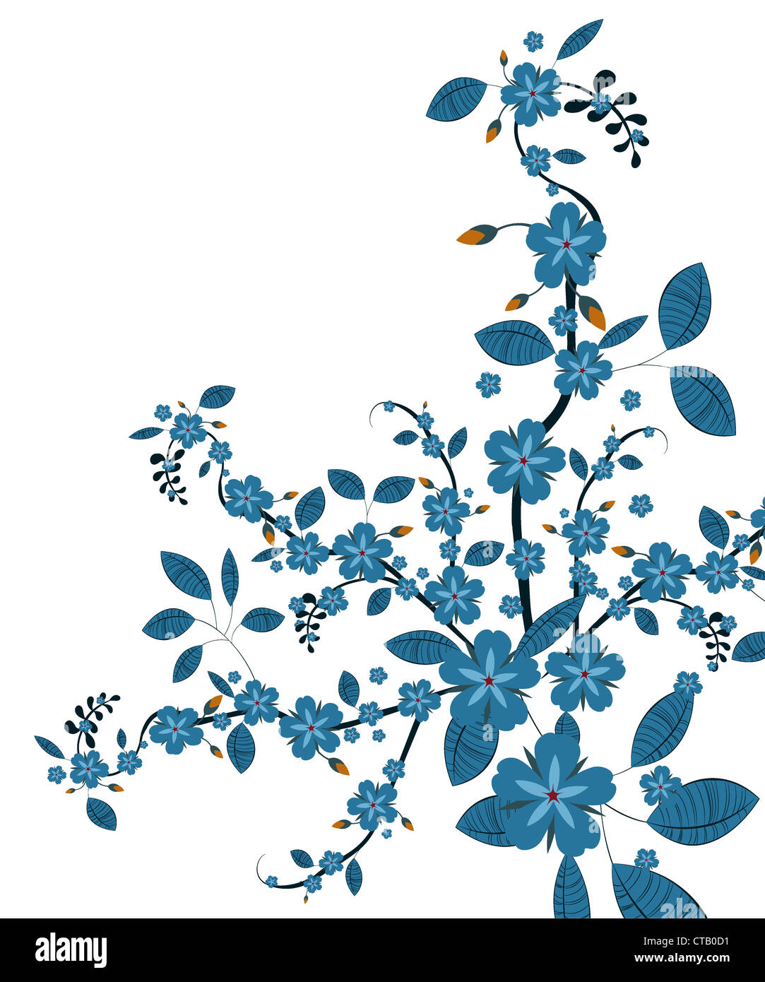 spring floral background vector illustration Stock Photo - Alamy