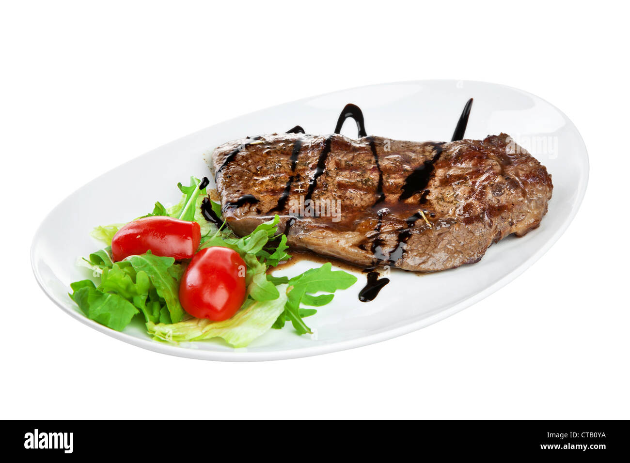 roast beef isolated on a white background Stock Photo - Alamy