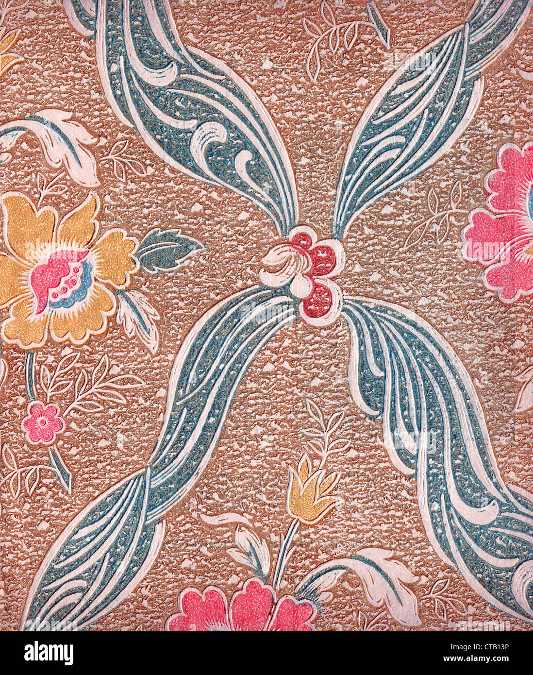 Vintage American Wallpaper Pattern 1930s Stock Photo - Alamy