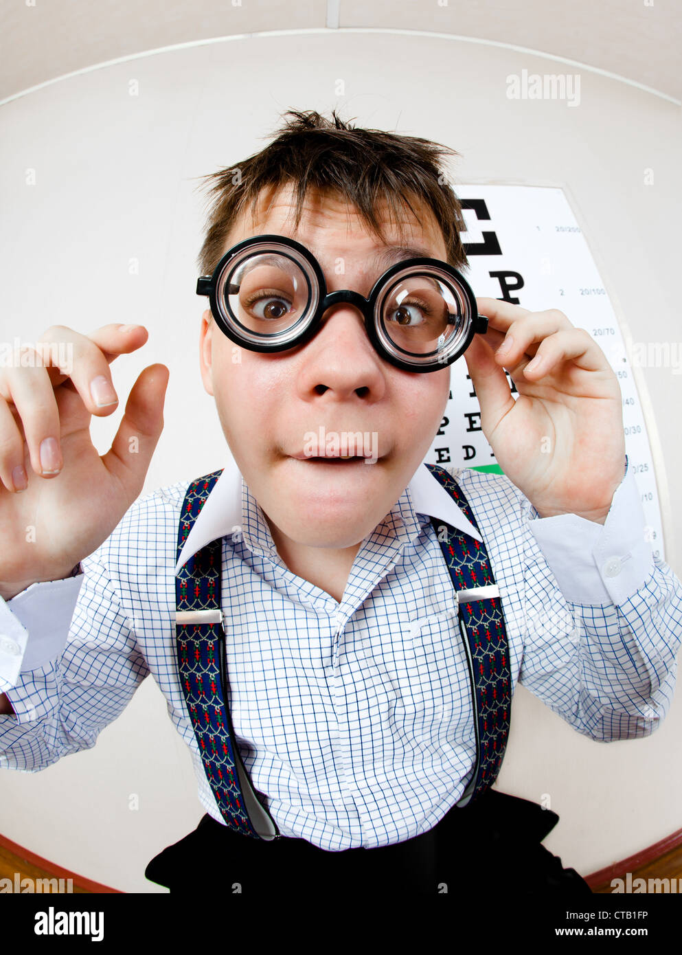 person wearing spectacles in an office at the doctor Stock Photo - Alamy