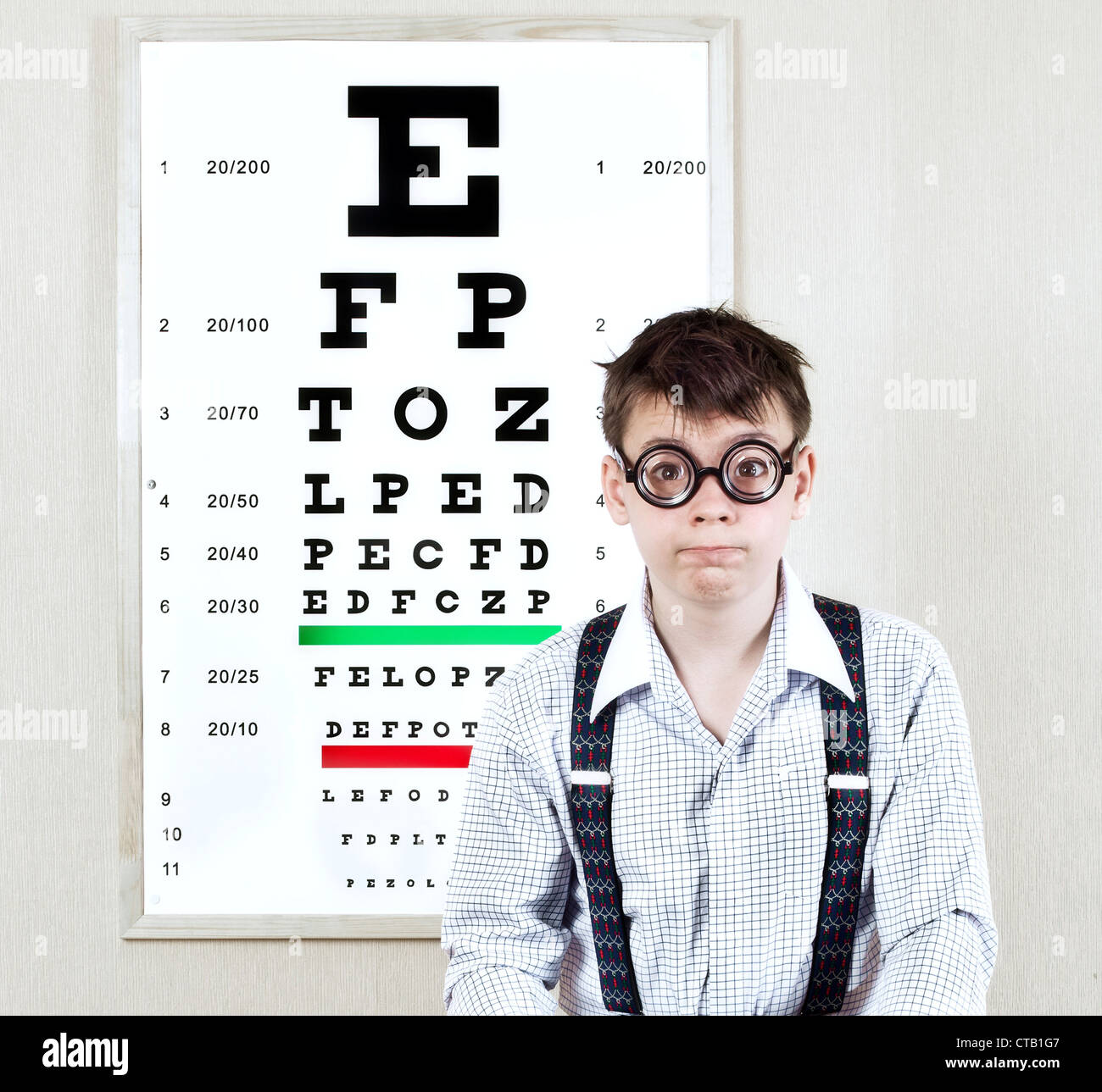 person wearing spectacles in an office at the doctor Stock Photo - Alamy