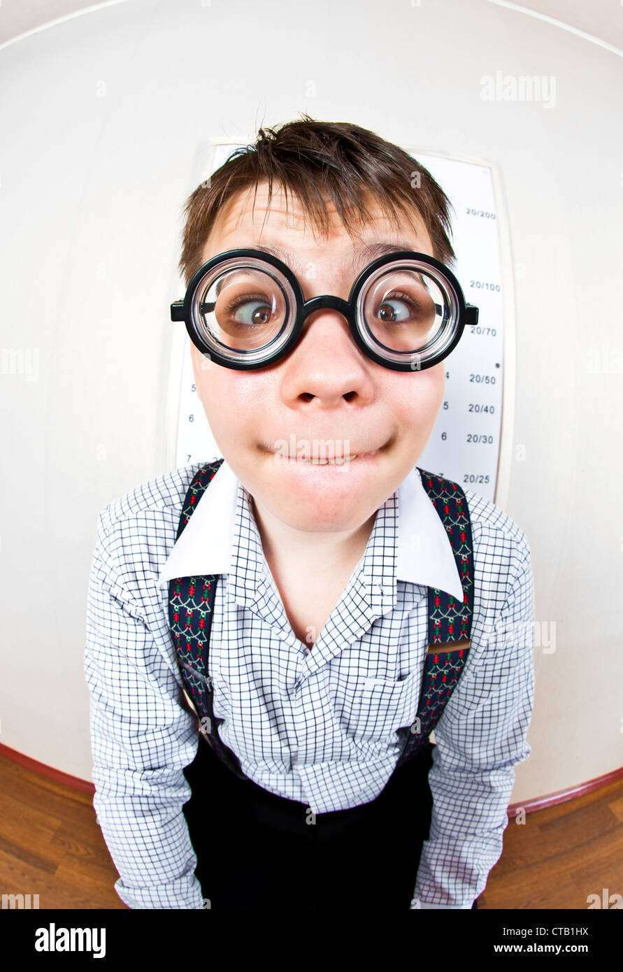 person wearing spectacles in an office at the doctor Stock Photo - Alamy