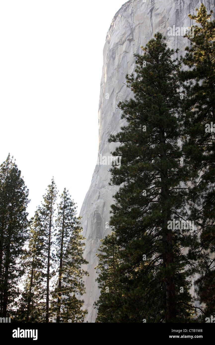 El capitan is vertical rock formation in yosemite national park hi-res ...
