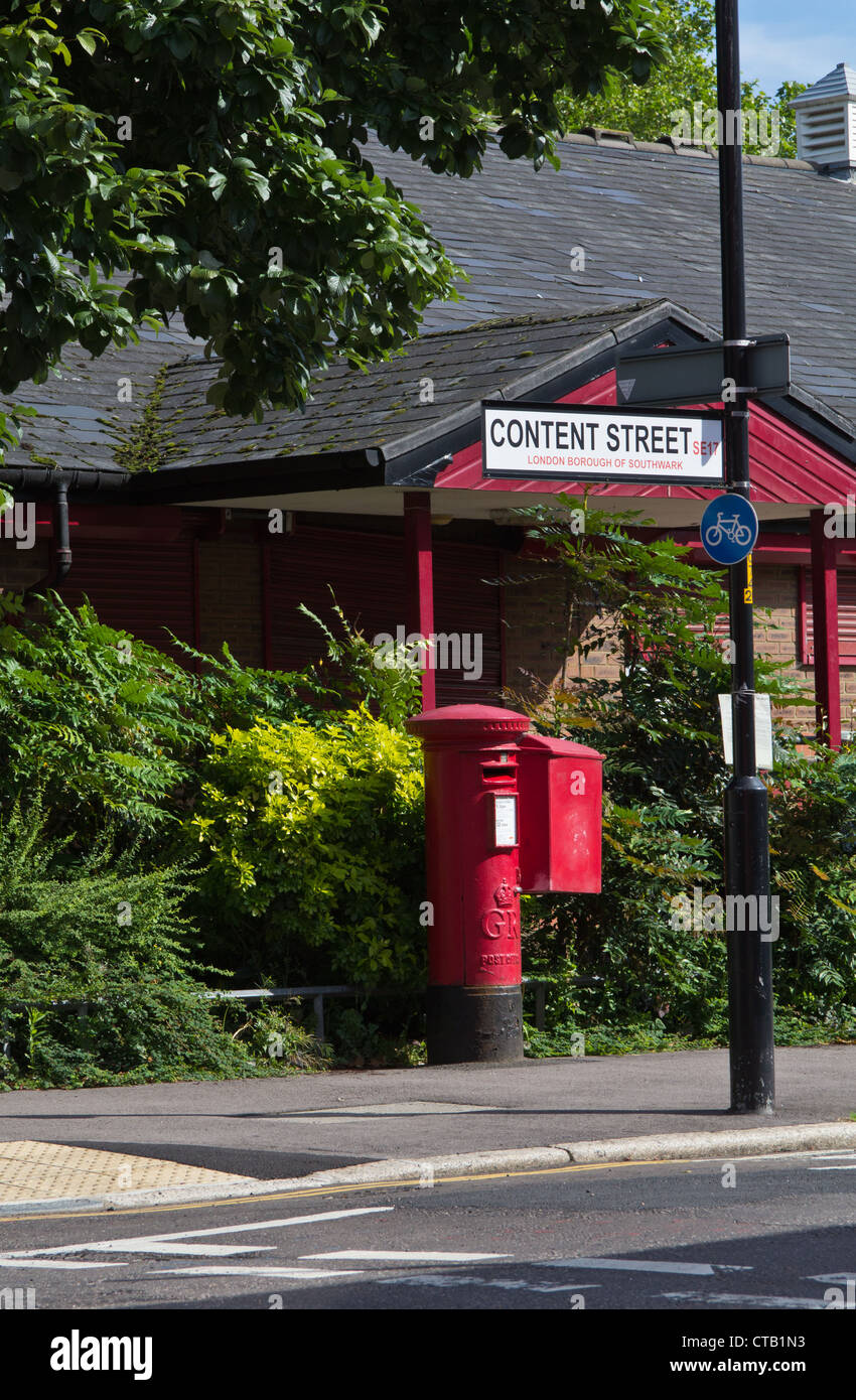 post box on Content Street Stock Photo - Alamy