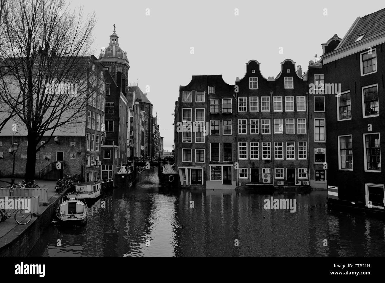 Black and White image from the centre of Amsterdam. This was taken not ...
