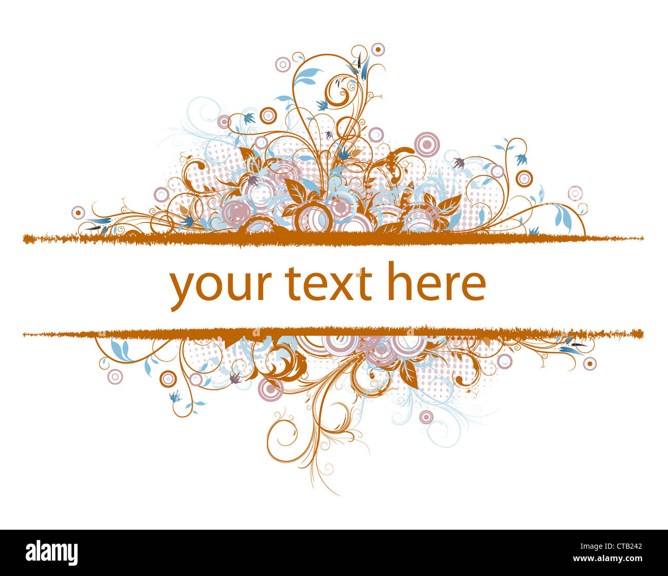 retro floral frame vector illustration Stock Photo - Alamy