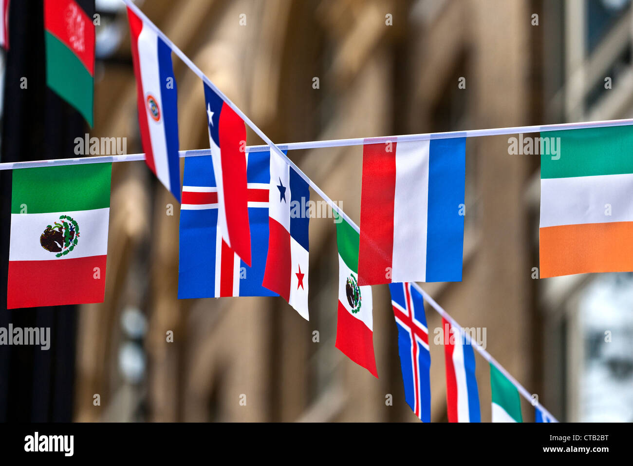 Flags of the World Displayed as Bunting Stock Photo - Alamy