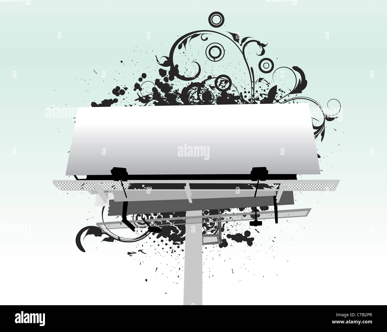 vector billboard with floral Stock Photo - Alamy