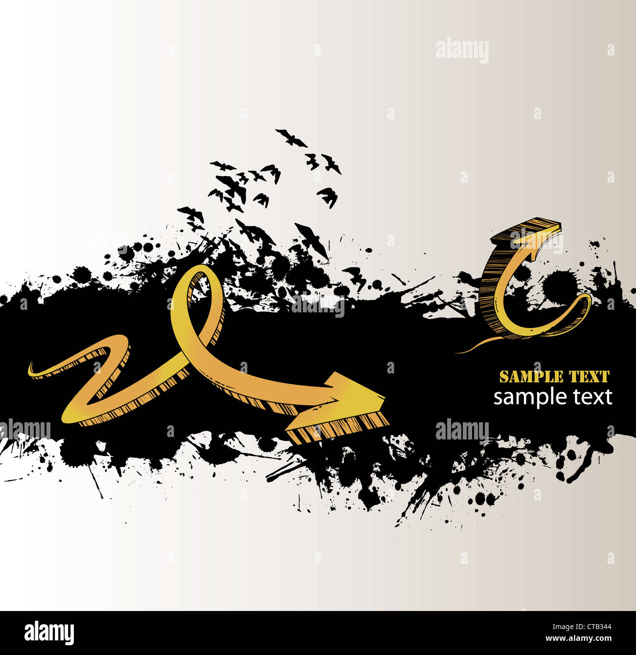 vector grunge background with 3d arrows Stock Photo - Alamy