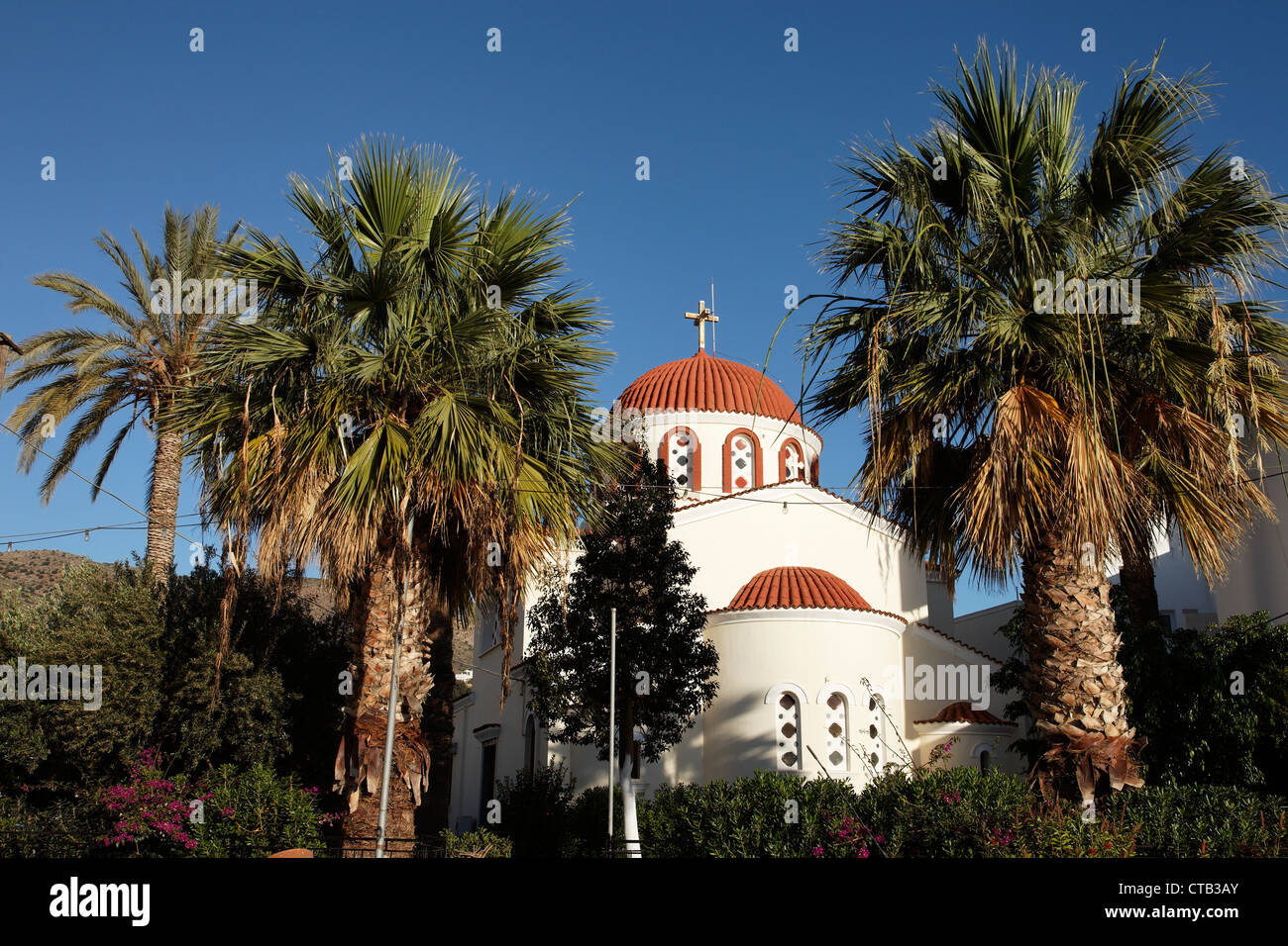 Orthodox Church, Elounda, Prefecture Lasithi, Crete, Greece Stock Photo ...