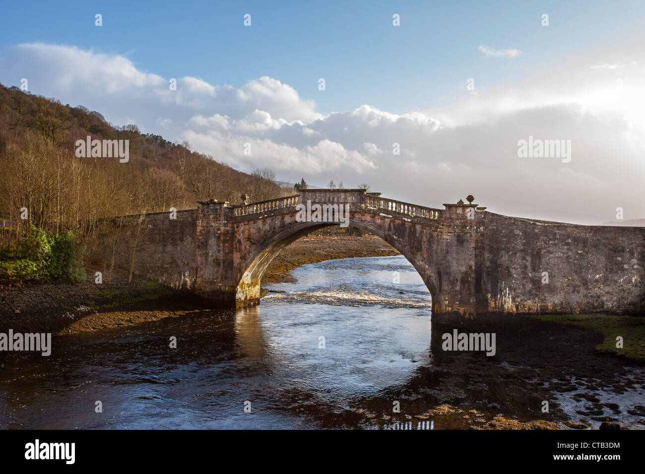 Garron Bridge over the Gearr Abhainn river near Inveraray, Highlands ...
