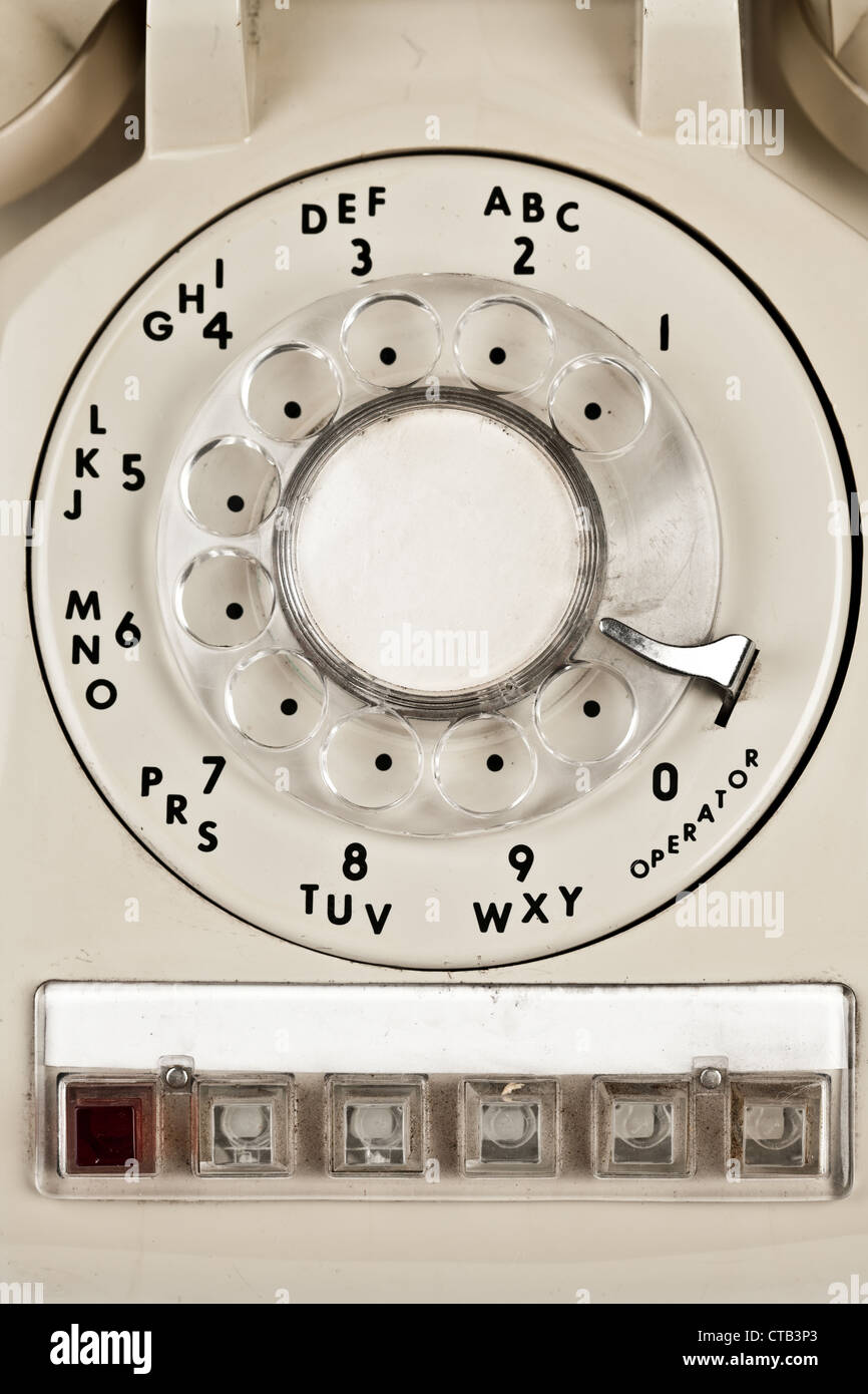 Old retro phone, a dial number Stock Photo - Alamy