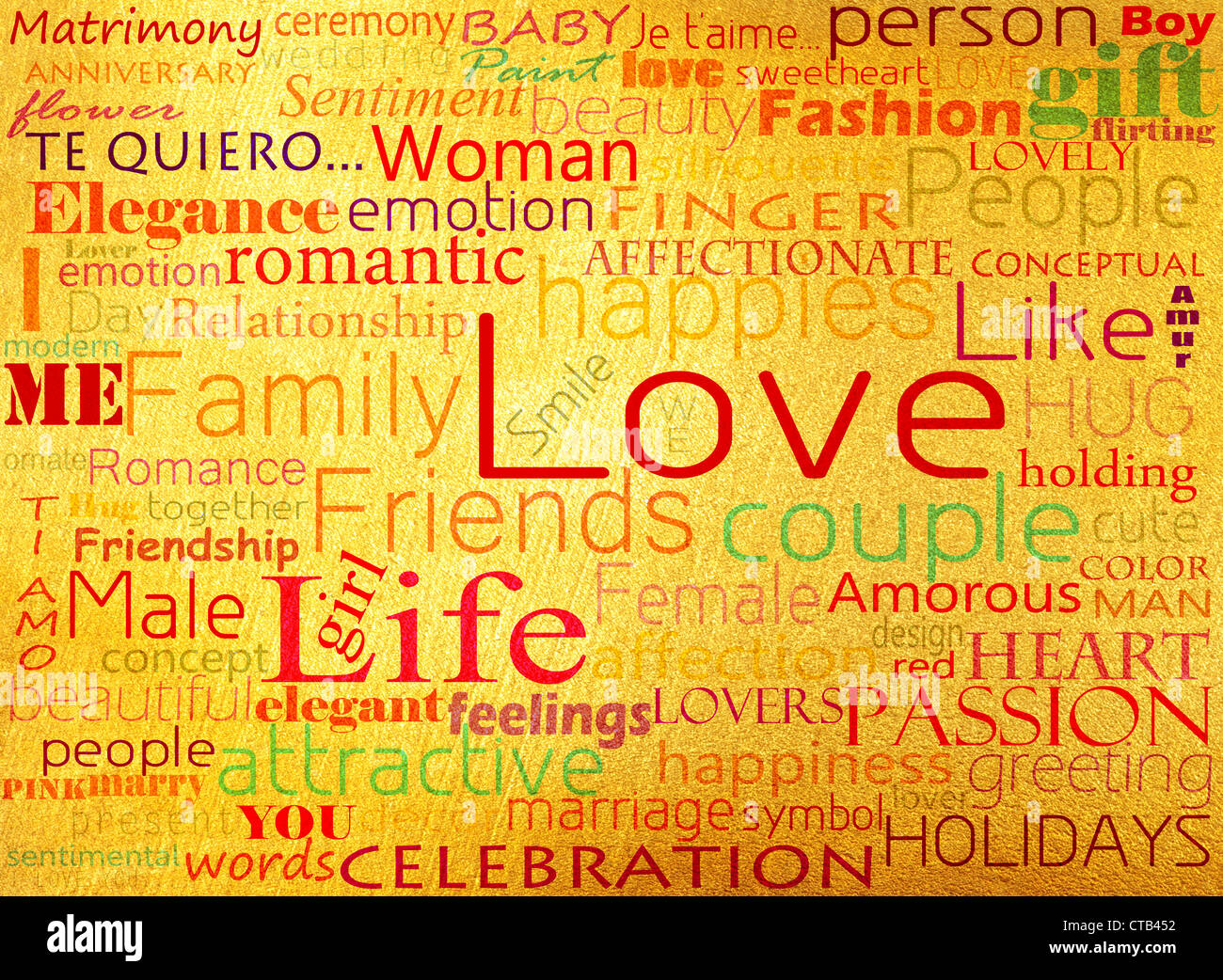 Seamless pattern made from words which relate with word love Stock ...