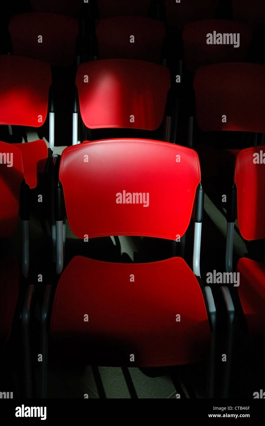 Red seat in a conference room Stock Photo - Alamy