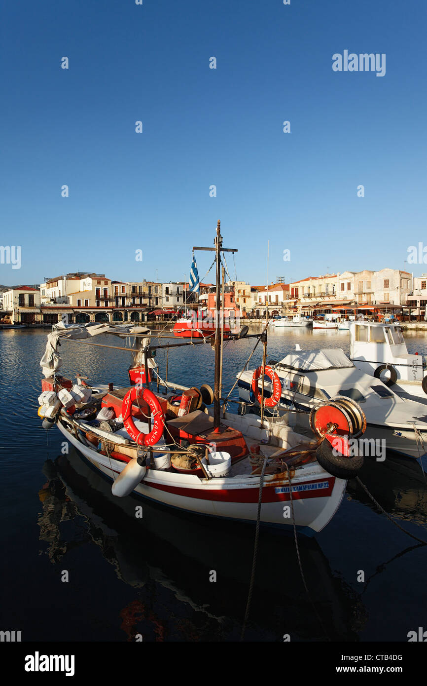 Boats, old venetian port, Rethymnon, Crete, Greece Stock Photo - Alamy