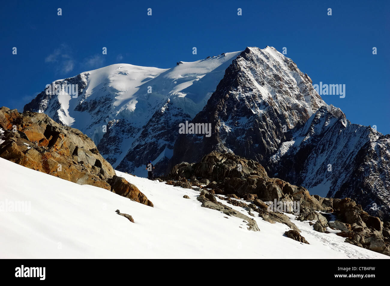 Mont Blanc, south face, from Veny valley Italy Stock Photo - Alamy