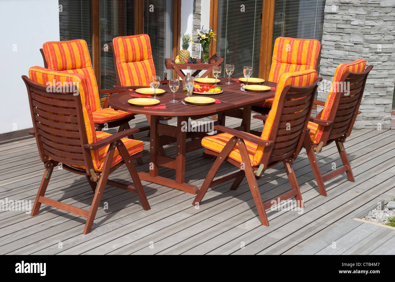 Patio with furniture outside hi-res stock photography and images - Alamy
