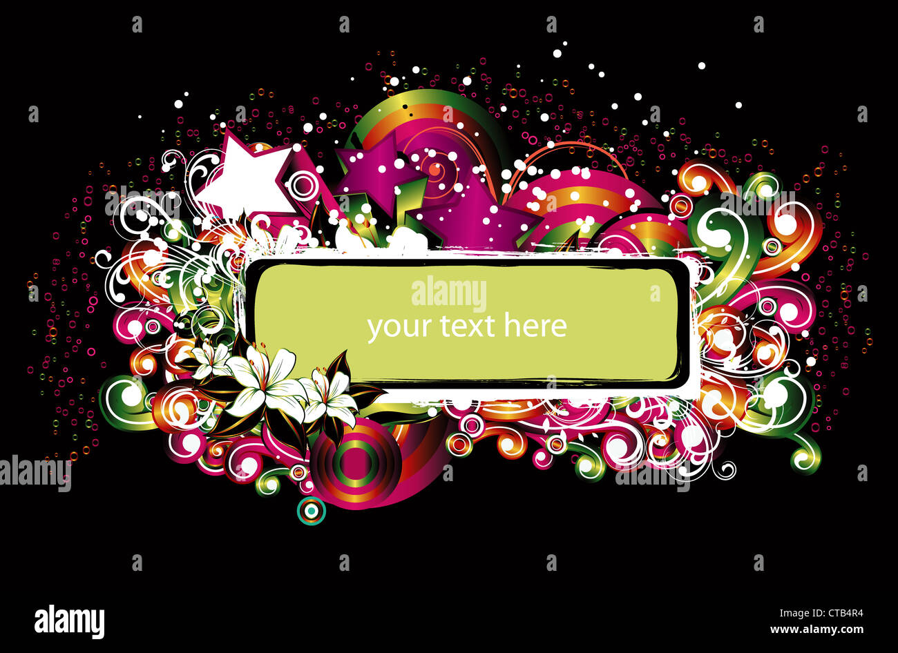 abstract floral frame Stock Photo - Alamy