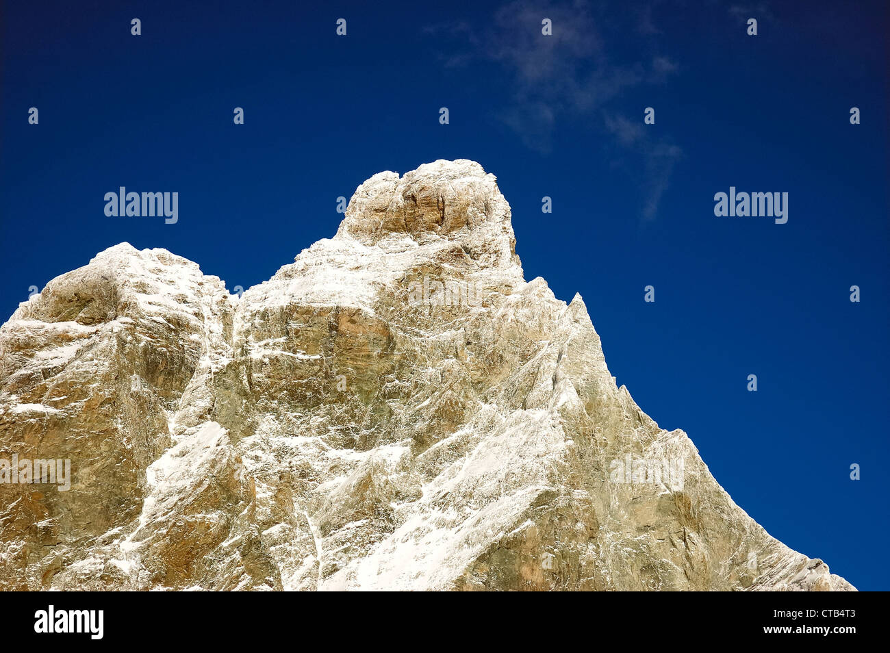 Winter south face of Matterhorn, west Alps, Swiss Stock Photo - Alamy
